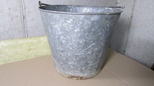 Antique AT & SF RY Railroad Galvanized Metal Bucket Atchison Topeka ...