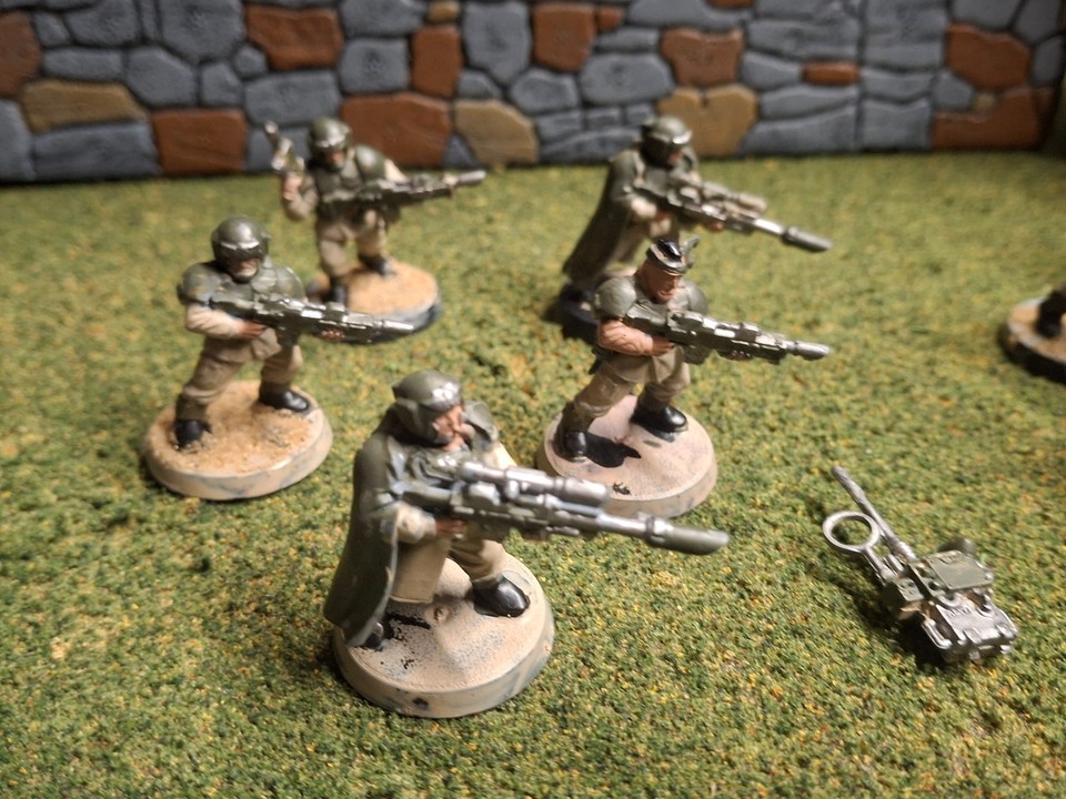 Warhammer 40k Cadian Shock Troops Command Squad | eBay UK