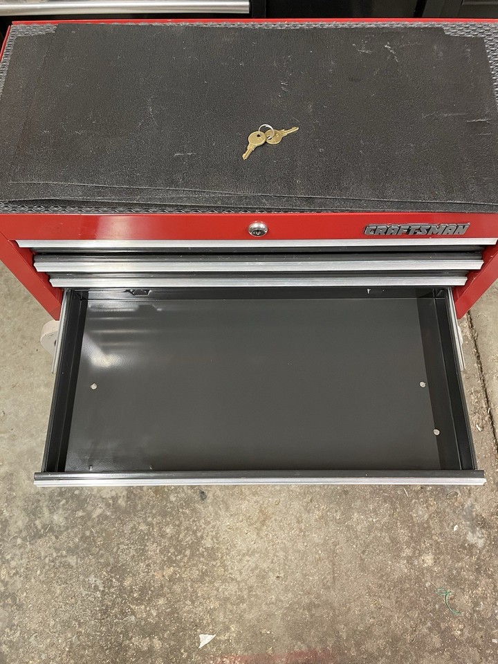 Craftsman 4 Drawer Intermediate Chest Middle Tool Box USA With Keys | eBay
