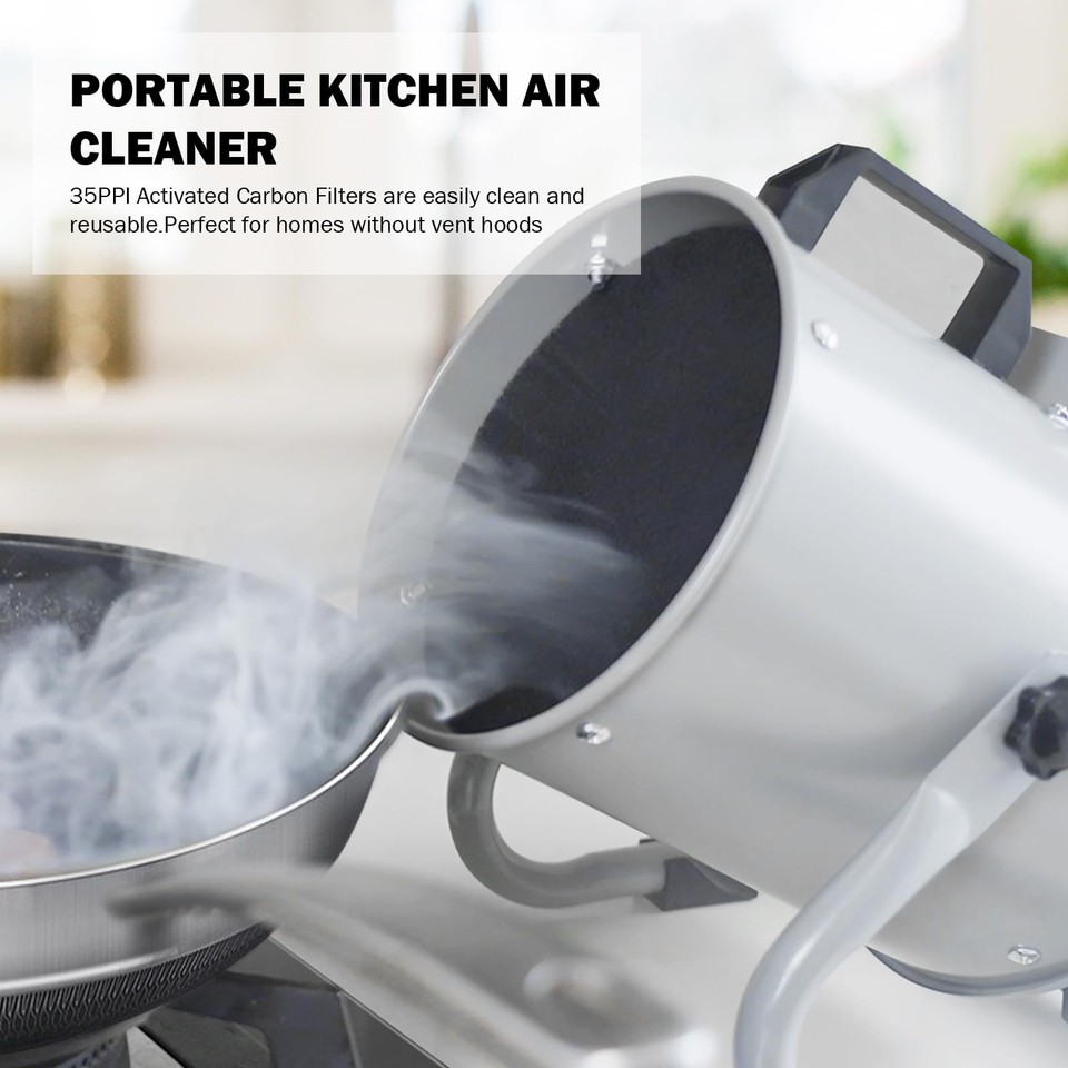 Portable Range Hood,Kitchen Air Cleaner Strong Wind Desktop Range Hoods ...