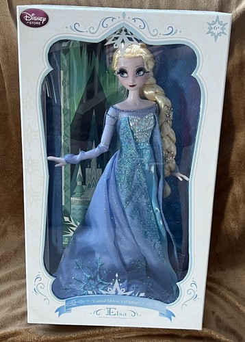 Limited Edition 17” Frozen Elsa Doll Original Snow Queen Dress Disney ...