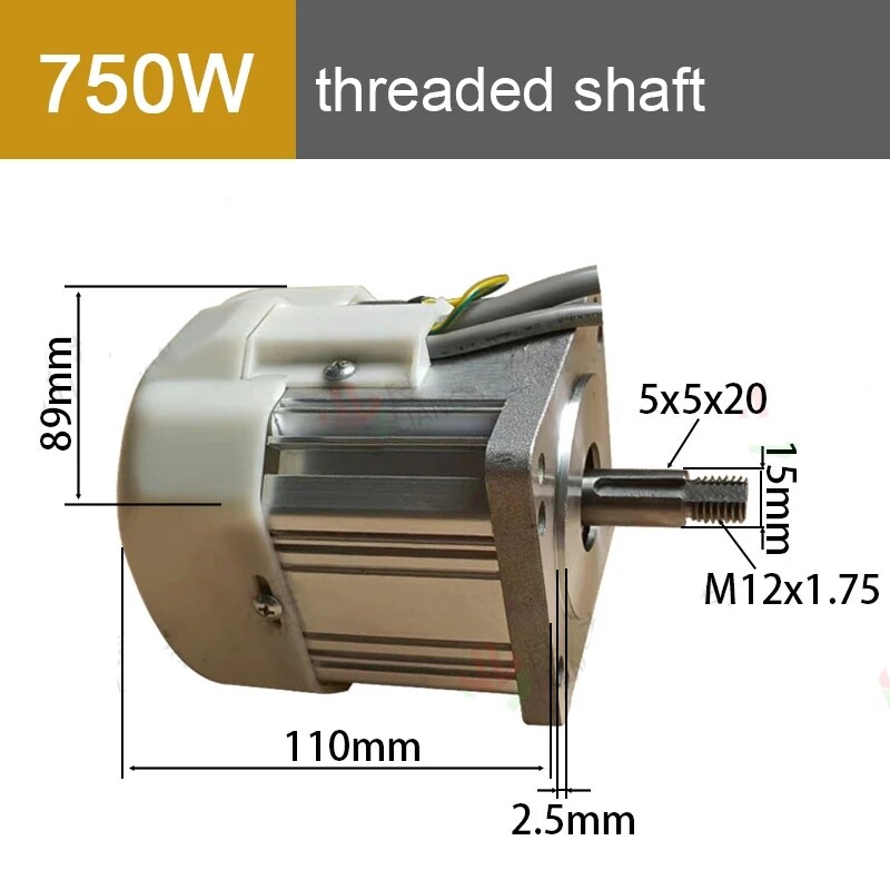 Brushless AC Servo Motor With Speed Controller Kit 550W 750W 1100W ...