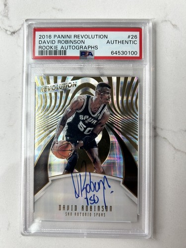 2016-17 Panini Revolution David Robinson Auto PSA Authentic Autograph ...