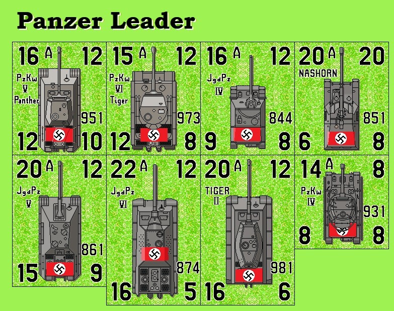 Panzerblitz/Panzer Leader LARGE SS German Counters – Plan View | eBay