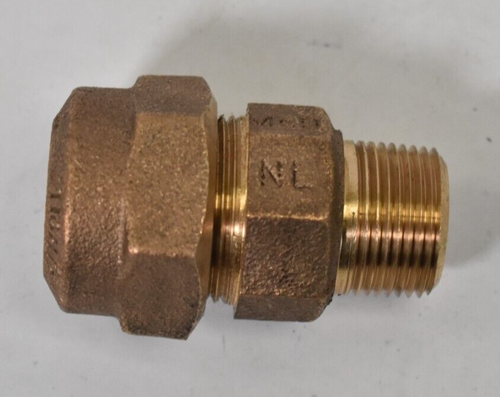 McDonald 3/4" CTS x PEP Compression Water Service Coupling Union Brass ...