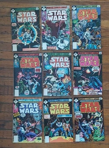 Vintage 1977 Star Wars Comic Books Lot #1-9 Marvel comics | eBay