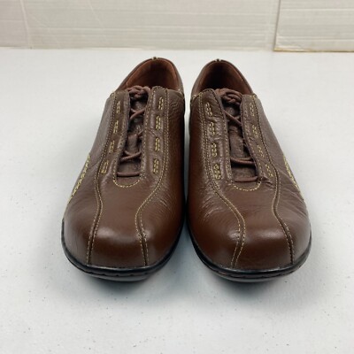 Clarks Shoes Womens 9 M Bicycle Toe Oxford Sneakers Comfort 84706 Brown ...