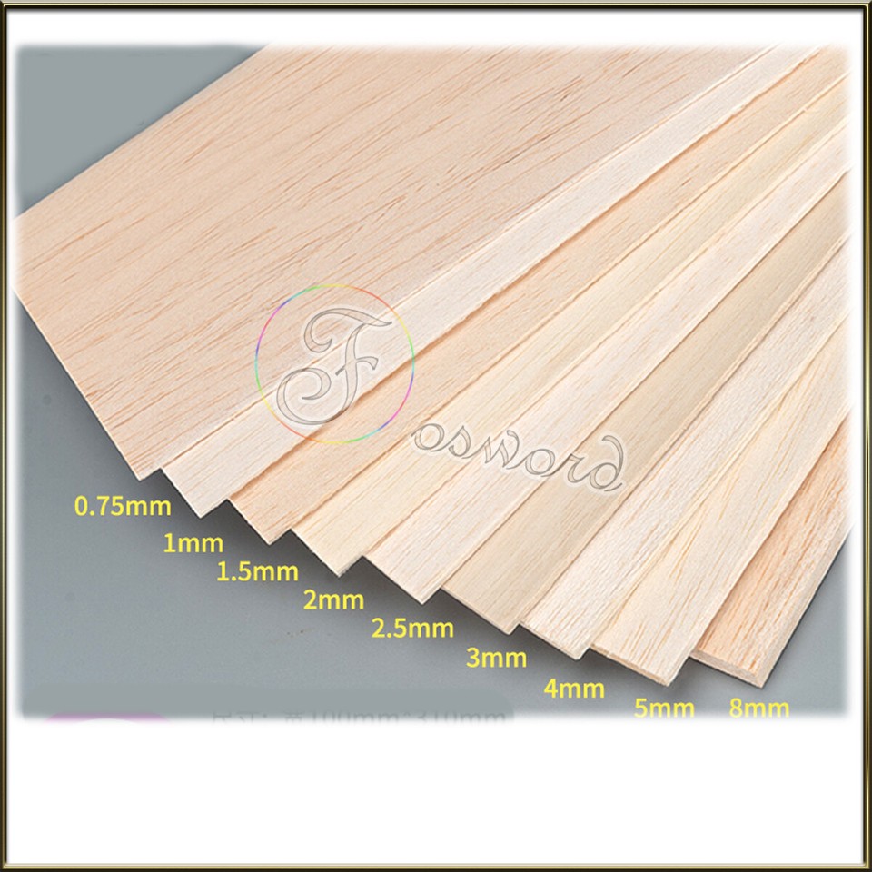 Balsa Wood Sheet Board Panel Block Aircraft Arts Crafts Model DIY 0.75 ...