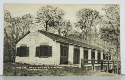 Missouri Dining Hall Washington State Park Near Desoto Mo. Postcard J18 ...