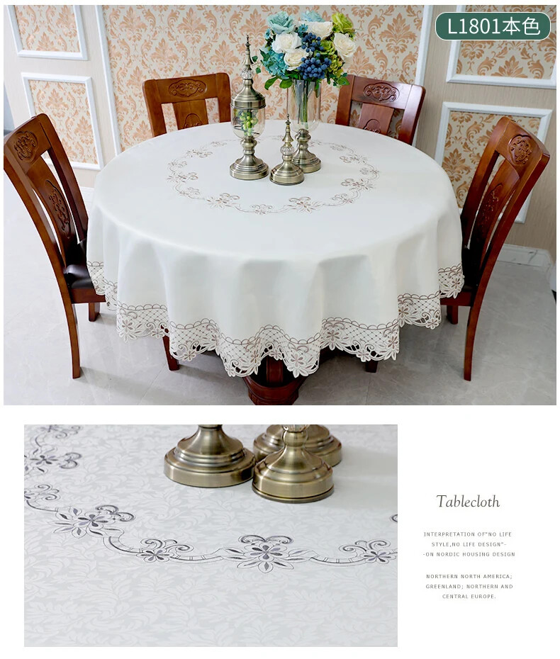 Table Cloth Round Table Tablecloth Coffee Table Dining Table Cover Dust ...