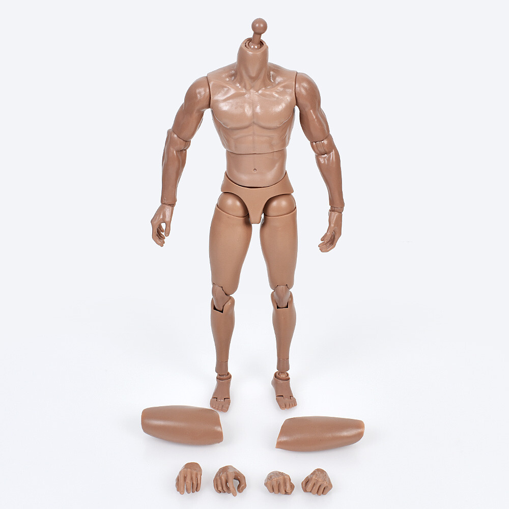 1:6 Scale Flexible Jointed Muscle Man Male Body Action Figures Strong ...
