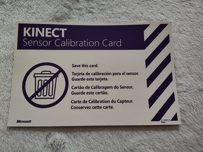 Offical Kinect Sensor Calibration Card - XBox 360 | eBay