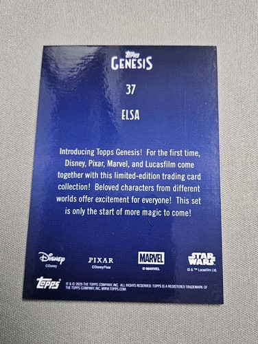 2025 Topps Disney Genesis Orange Refractor Foil Card #37 Elsa /25 Rare ...