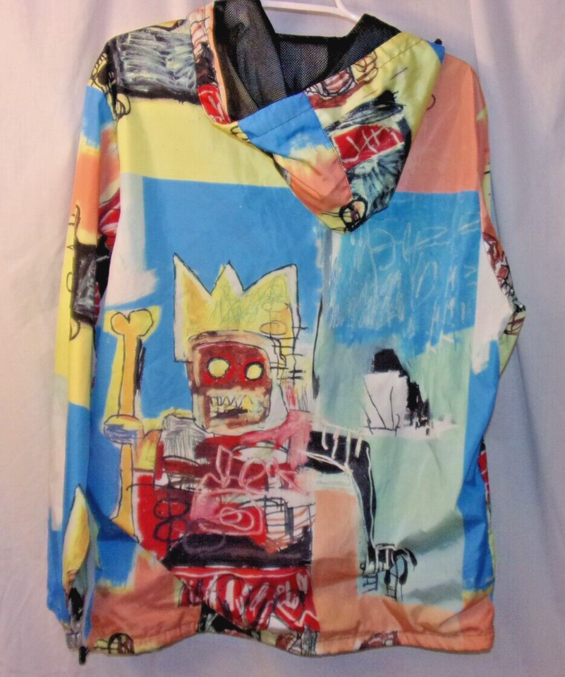 Reason Jean-Michel Basquiat Multicolor Graffiti Graphic Hoodie Large 1/ ...
