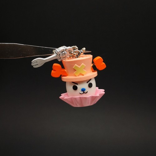 One Piece Sanji's Bento CHOPPER HEAD CAKE 1" Mini Figure Charm KEYCHAIN ...