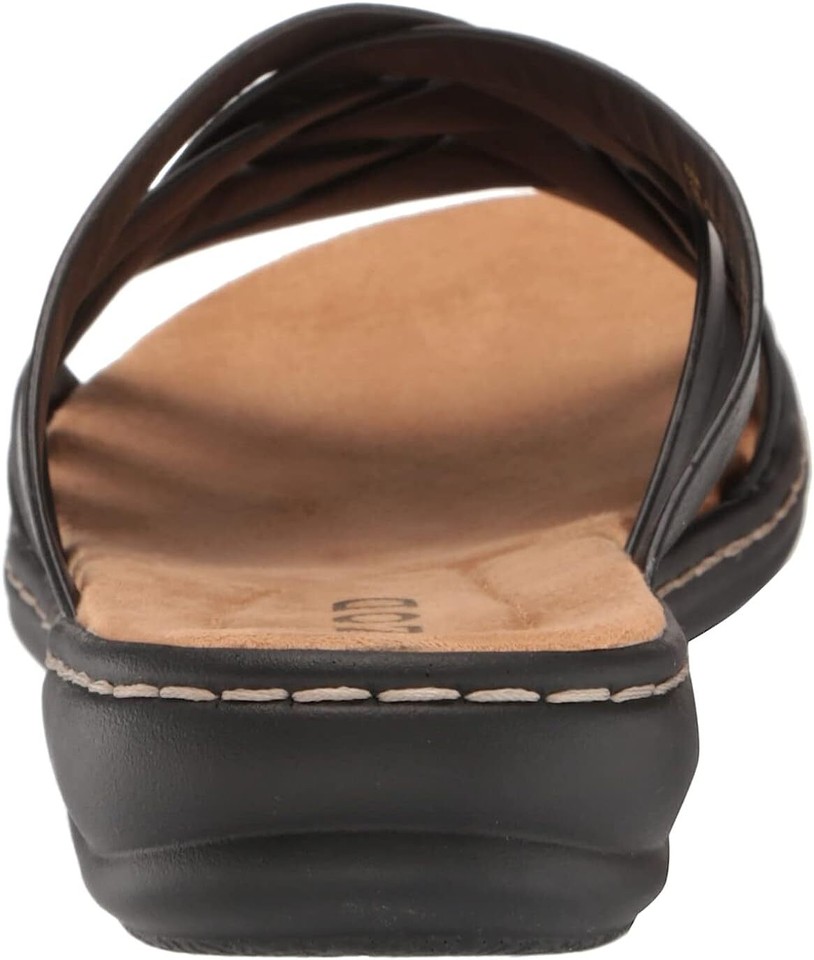 IZOD Womens Slaight Slide Sandals Black | eBay