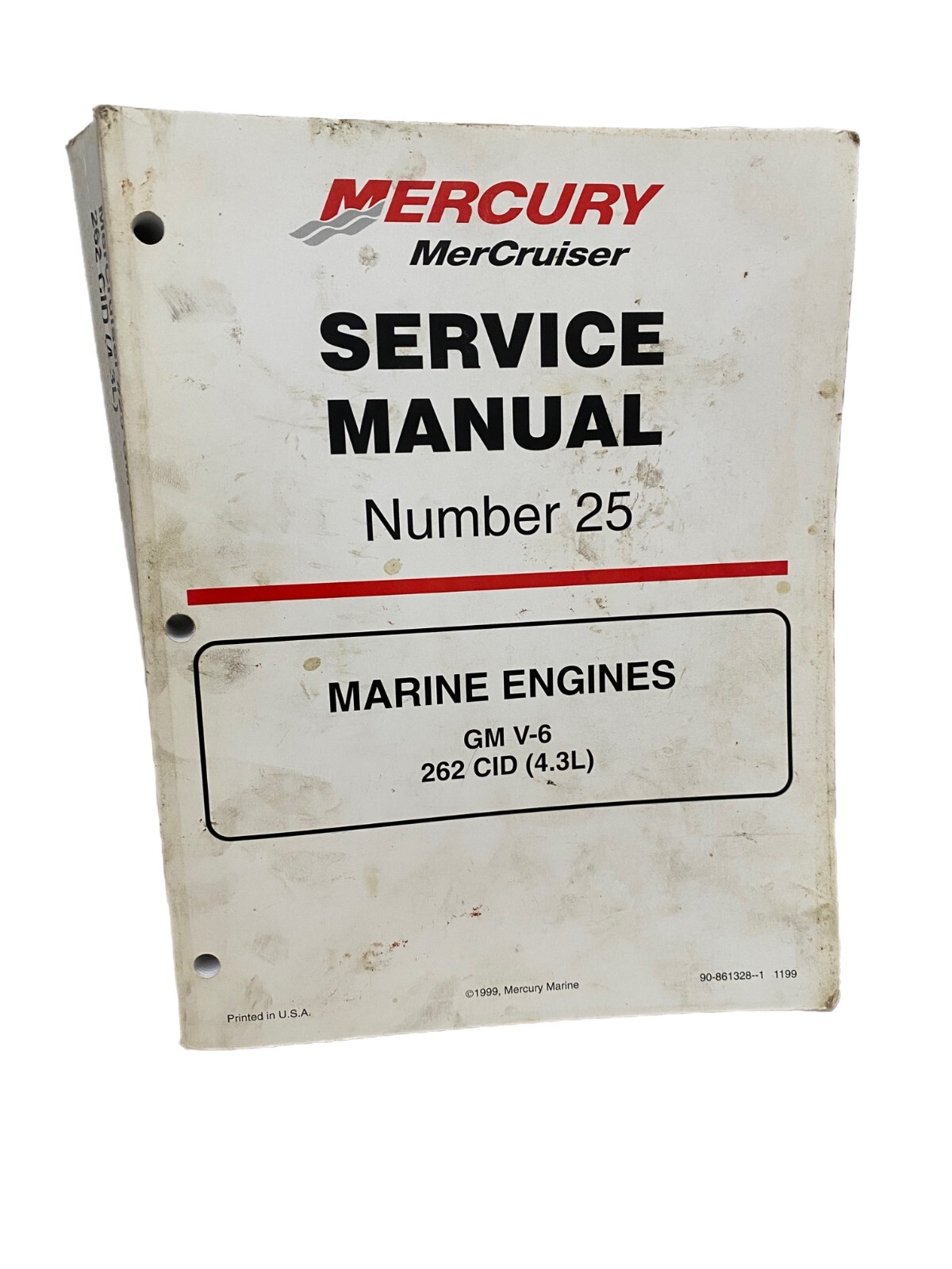 MerCruiser #25 GM V-6 262 CID Marine Engines Service Manual 90-861328-1 ...