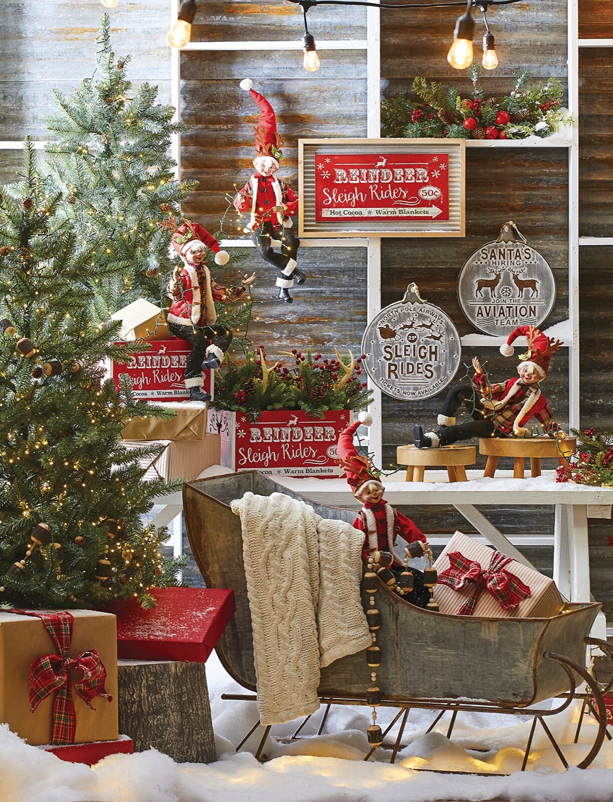 RAZ Imports Reindeer Sleigh Rides Metal Wall Sign - 20" | eBay