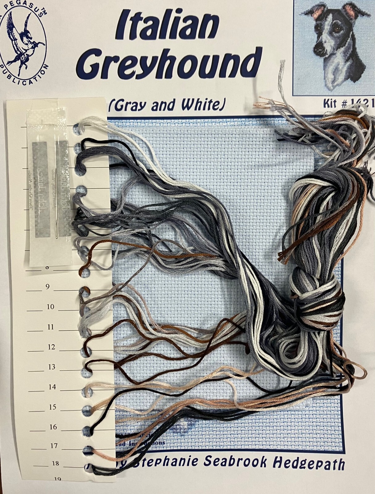 Italian Greyhound Gray and White by Pegasus Originals Counted Cross ...