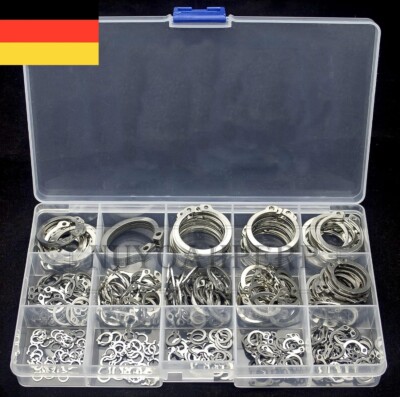 270tlg Edelstahl Seegering Seegeringe Sprengring Sortiment ...