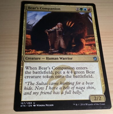 Magic the Gathering MTG Bear's Companion (167) Khans of Tarkir NM | eBay