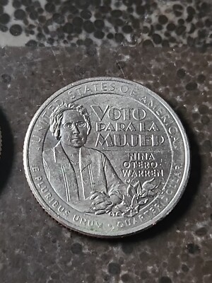 2022 Voto Para La Mujer Quarter Errors Collectable Double Die Coin ...