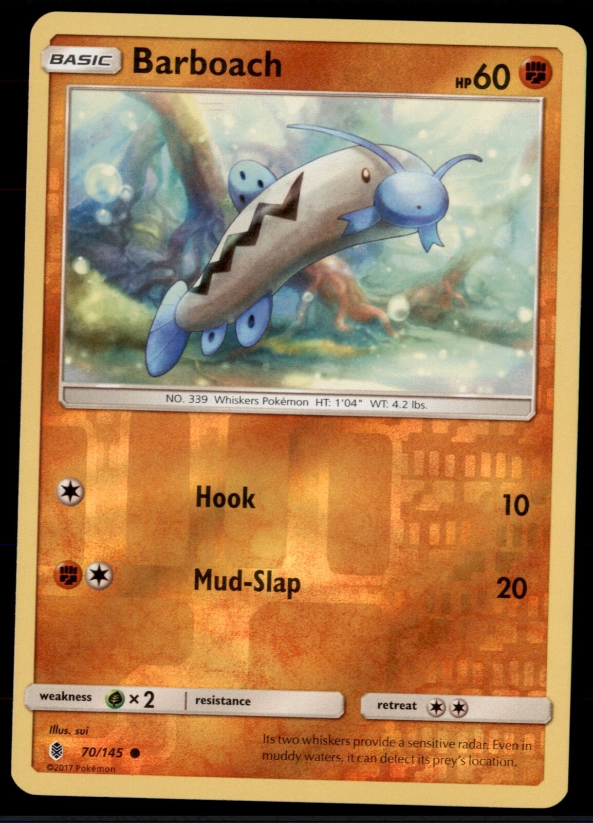 Pokemon Card Barboach Guardians Rising 70/145 NEAR MINT Reverse Holo ...