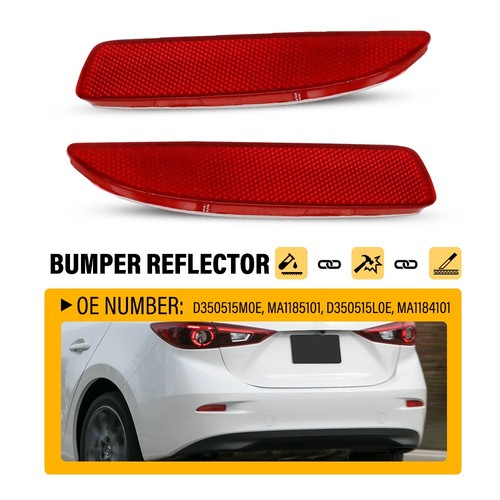 For 2014-18 Mazda 3 D350515M0E D350515L0E Rear Bumper Reflector Left ...