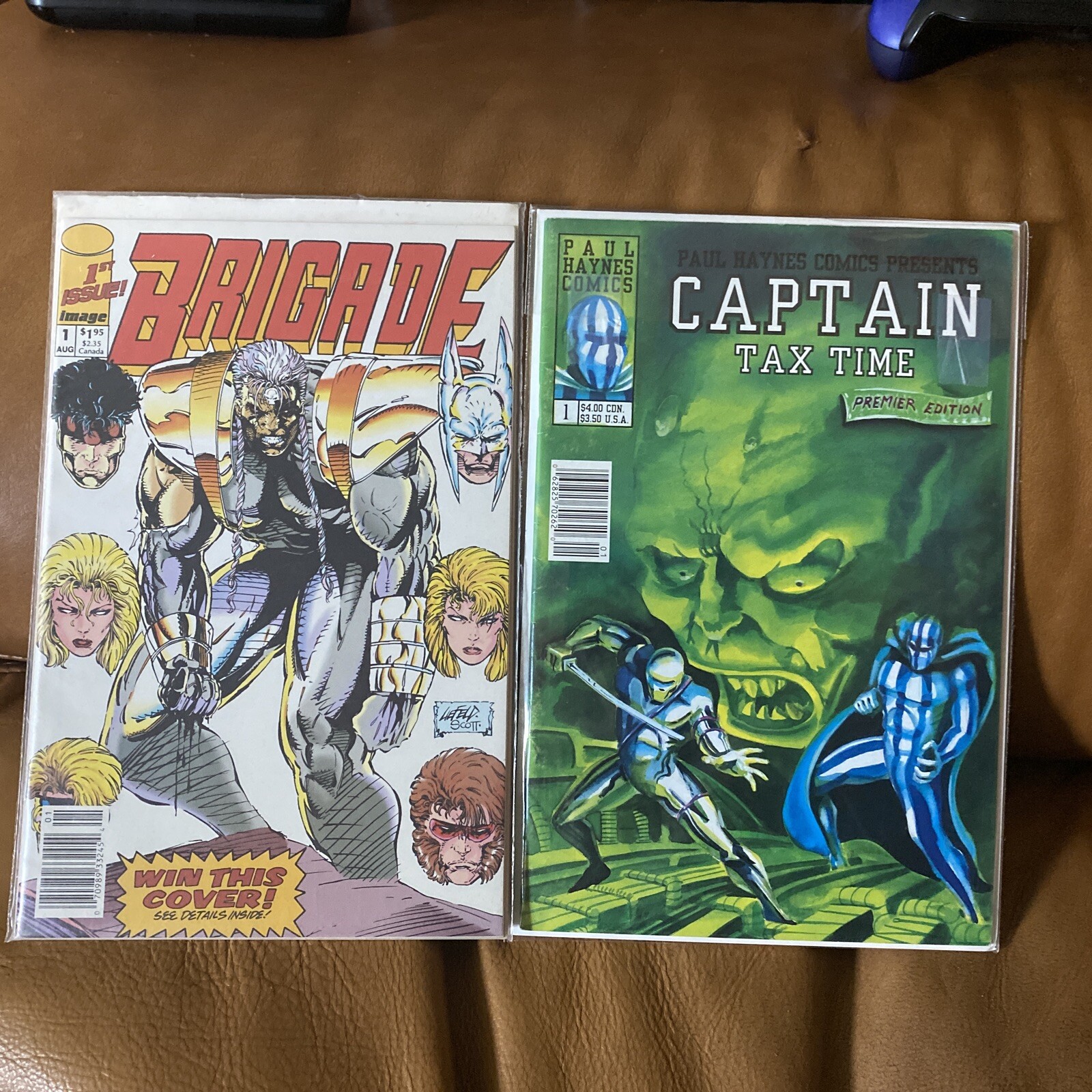 Captain Tax Time #1 Sept. 1990 Paul Haynes Comics, Brigade #1 Gold ...
