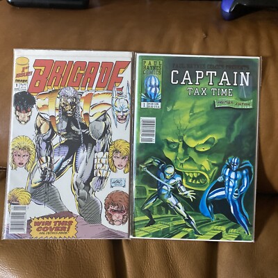 Captain Tax Time #1 Sept. 1990 Paul Haynes Comics, Brigade #1 Gold ...