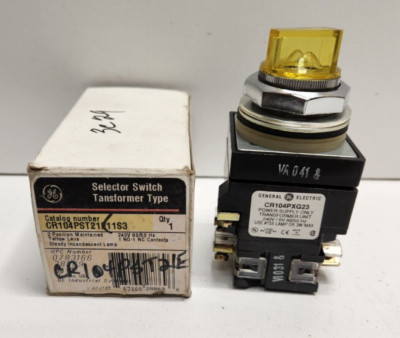 NEW OLD STOCK! GE GENERAL ELECTRIC 240V 2-POS YELLOW SELECTOR SWITCH ...