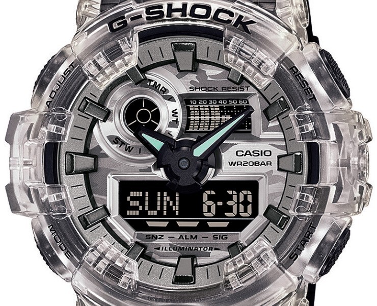 CASIO G-SHOCK GA-700SKC-1AJF Camouflage Skeleton Clear Men's Watch | eBay