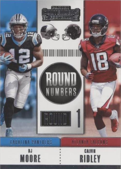 2018 Panini Contenders - Round Numbers D.J. Moore, Calvin Ridley #RNA ...