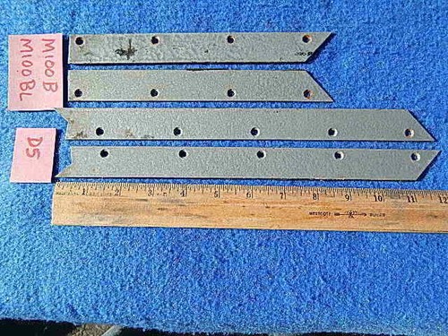 Seeburg M100B Cabinet Side Glass Retaining Strips - set of four metal ...