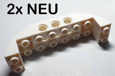 2x NEU LEGO® 11301 Schrägstein Slope Curved 8x2x2 Inverted, Weiß White ...
