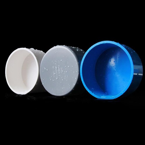 PVC End Caps Stopper (ID 20-200mm) Water Pipe Plugging Cap Cover,White ...