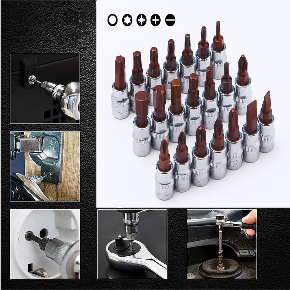 M10 Spline Bit Socket CR-V Sockets Triple Square Bit Industrial Use | eBay