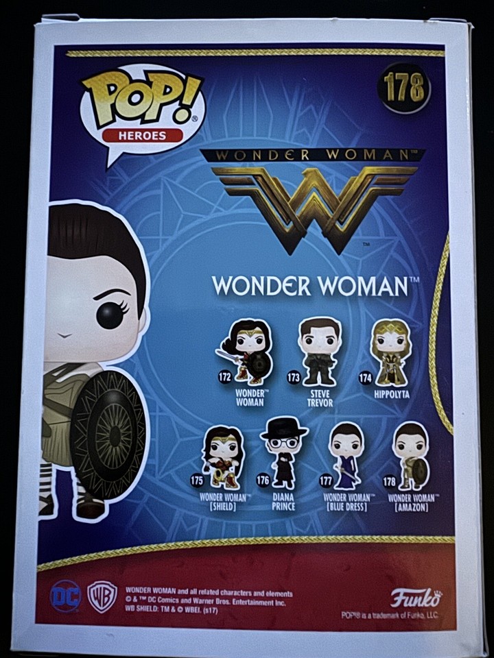 Funko Pop Dc Heroes Wonder Woman #177 (blue Dress Up Book Funko Pop! DC ...