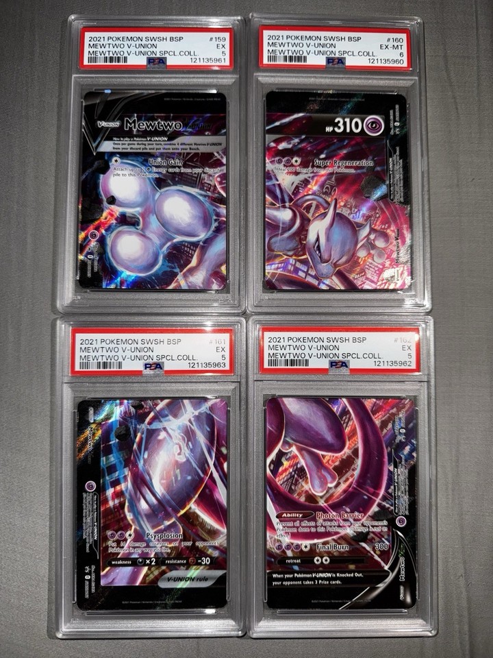 Mewtwo V-UNION [Set of 4] SWSH: Sword & Shield PSA GRADED (Sequential ...