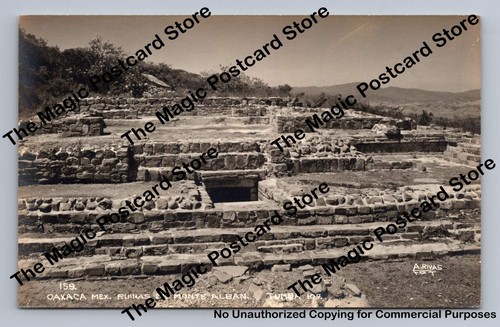 Monte Alban Ruins OAXACA Mexico RPPC Vintage Rivas Photo Postcard ...