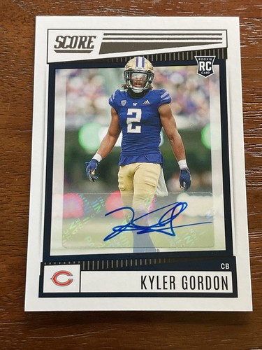 KYLER GORDON 2022 SCORE FOOTBALL ROOKIE AUTOGRAPH BEARS RC AUTO | eBay