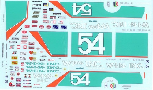 Cherry Run CR5478 #54 W-I-N Inc 1978 Lennie Pond Nascar decal | eBay