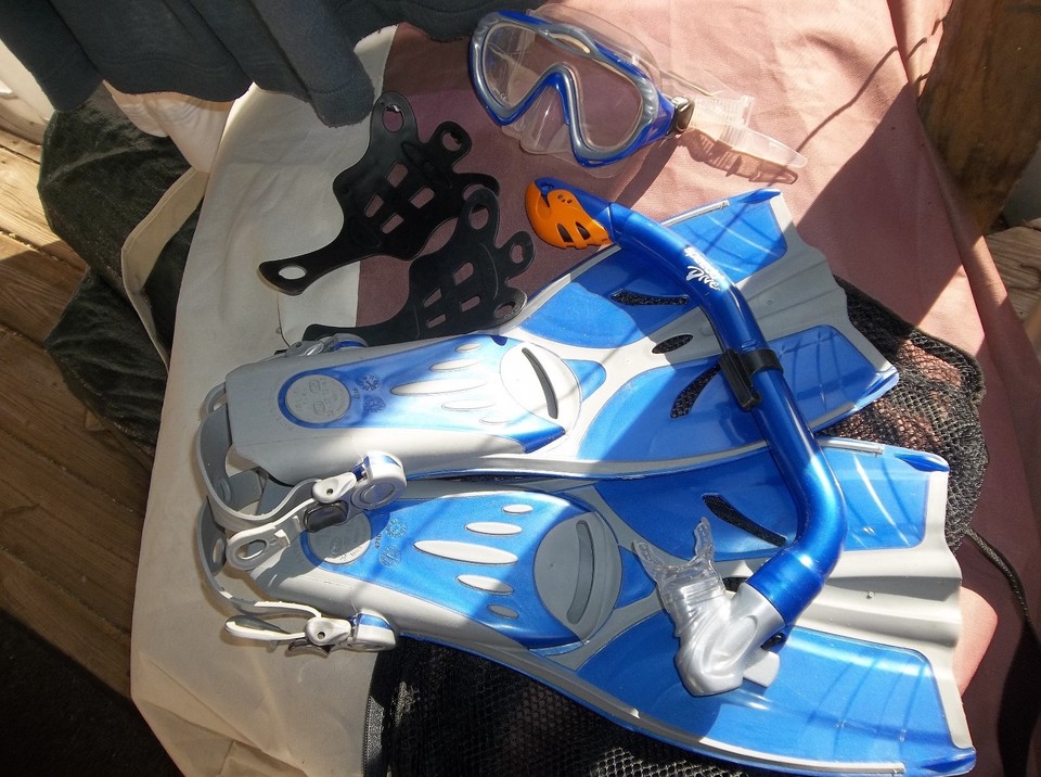 Speedo Dive Jr. L/XL Snorkel Set w/ Hyperdeep Mask & Snorkel Set in Bag ...