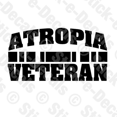ATROPIA VETERAN RIBBON Combat Military Decal Car Truck Camper ...