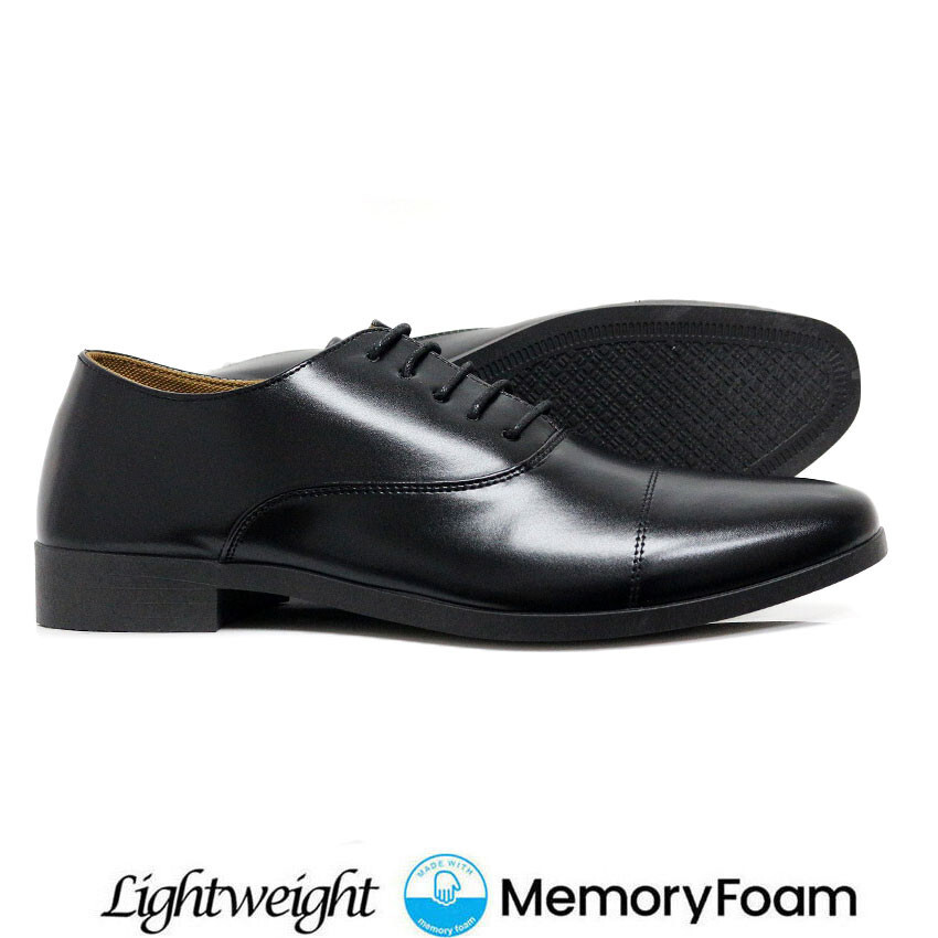 Mens Smart Memory Foam Shoes Casual Lace Up Brogue Work Office Oxford ...