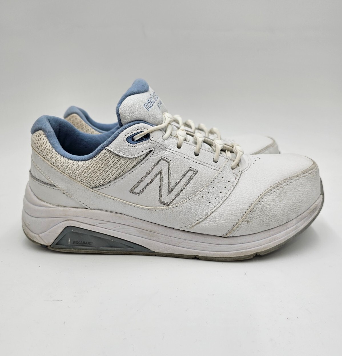 New Balance 928 V2 White Leather Walking Shoes - Wome… - Gem