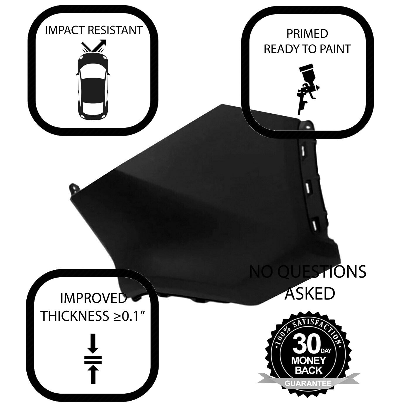 Rear Driver Side Bumper Cover For 2019-2022 Toyota RAV4 521620R906 ...