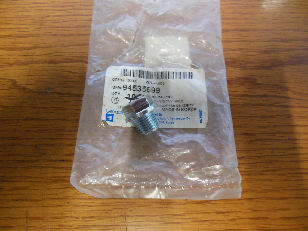 OE GM 94535699 Oil Pan Drain Plug For 04-11 Aveo 1.6L & 2010 G3 1.6L ...