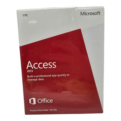 Microsoft Access 2013 SKU 077-06368 Full Retail Sealed Product Key Card ...
