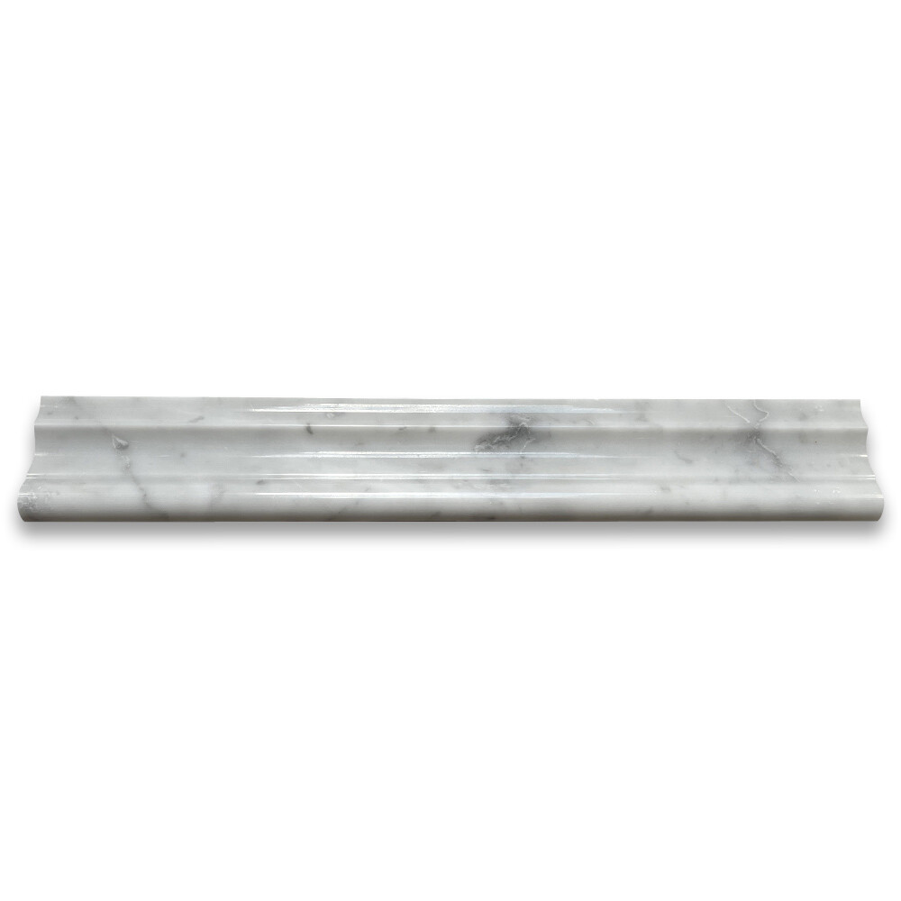 C13P Carrara Marble Venato Carrera Chair Rail Trim Molding Polished ...